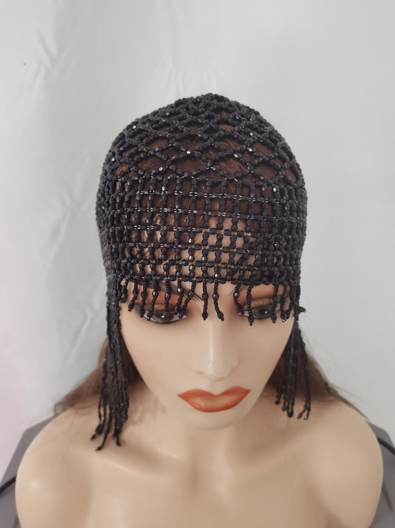 Crystal Beaded Headpiece: Jeweled Wedding Hair Net - Etsy