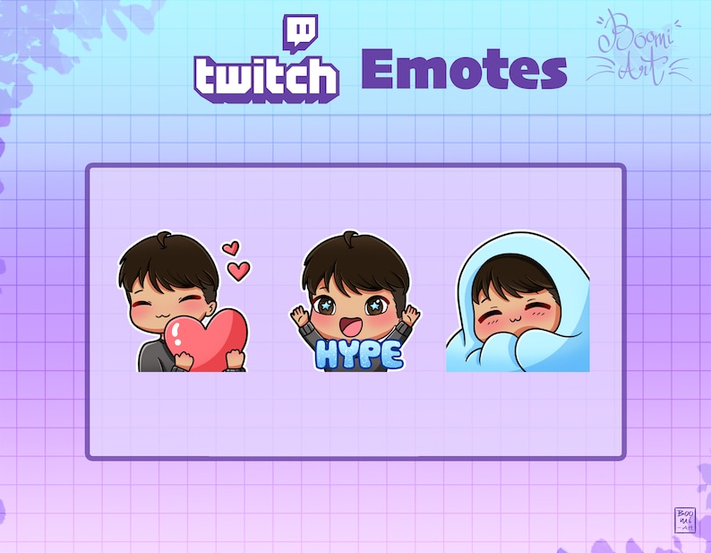 Custom Twitch Emotes and Sub Badges Commissions Cute - Etsy
