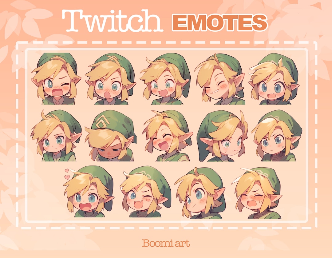 LINK Cute Emotes Twitch | Pack 14 | the Legend of Zelda Emotes | Twitch ...