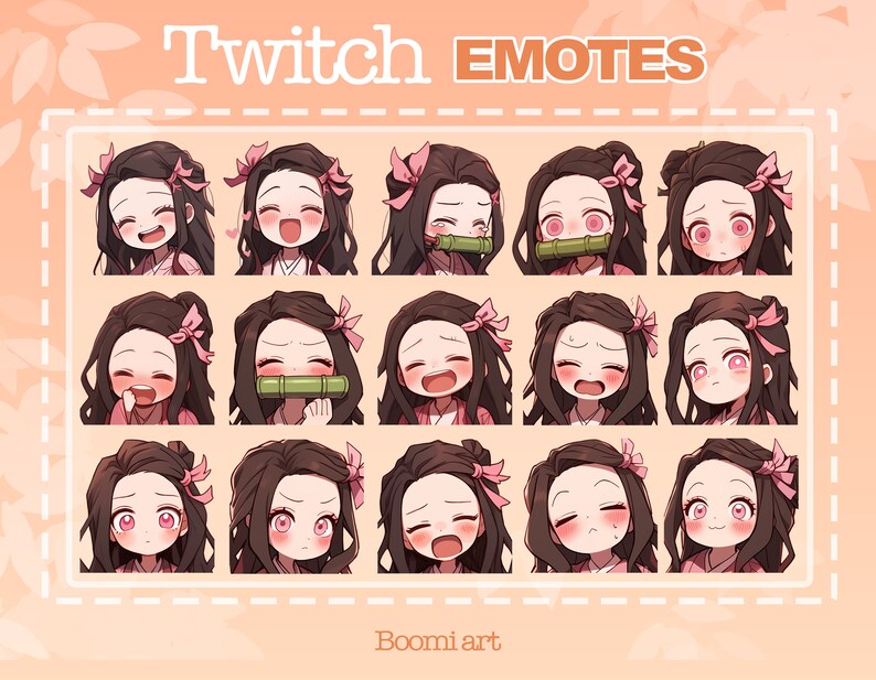 NEZUKO Cute Emotes Twitch | Pack 15 | Kimetsu No Yaiba Emotes | Twitch ...