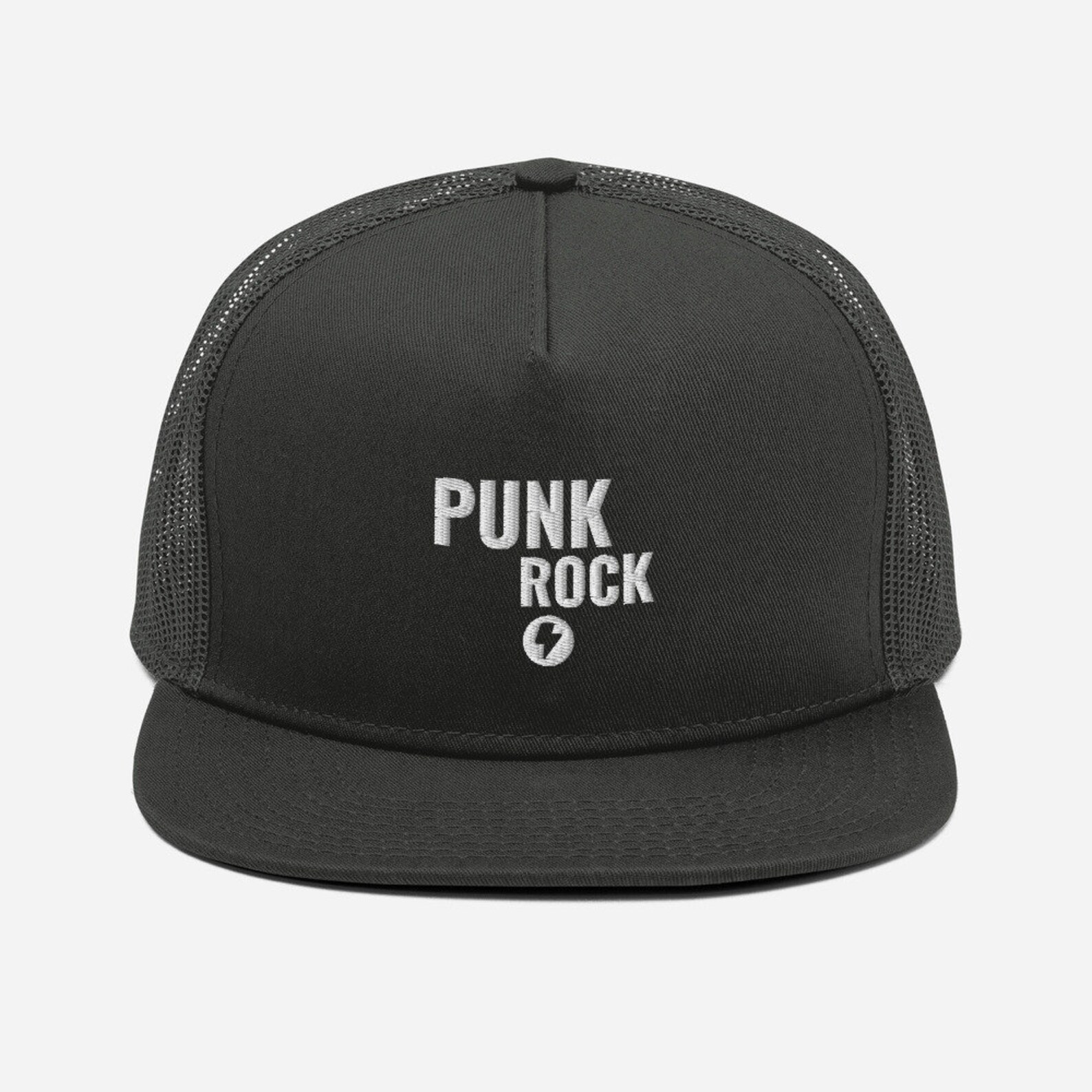 Classic embroidered PUNK ROCK logo Mesh Back Snapback hat | Etsy