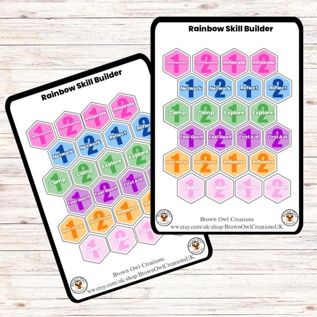 Girlguiding Stickers, Skill Builder Stickers. Rainbows, Brownies ...