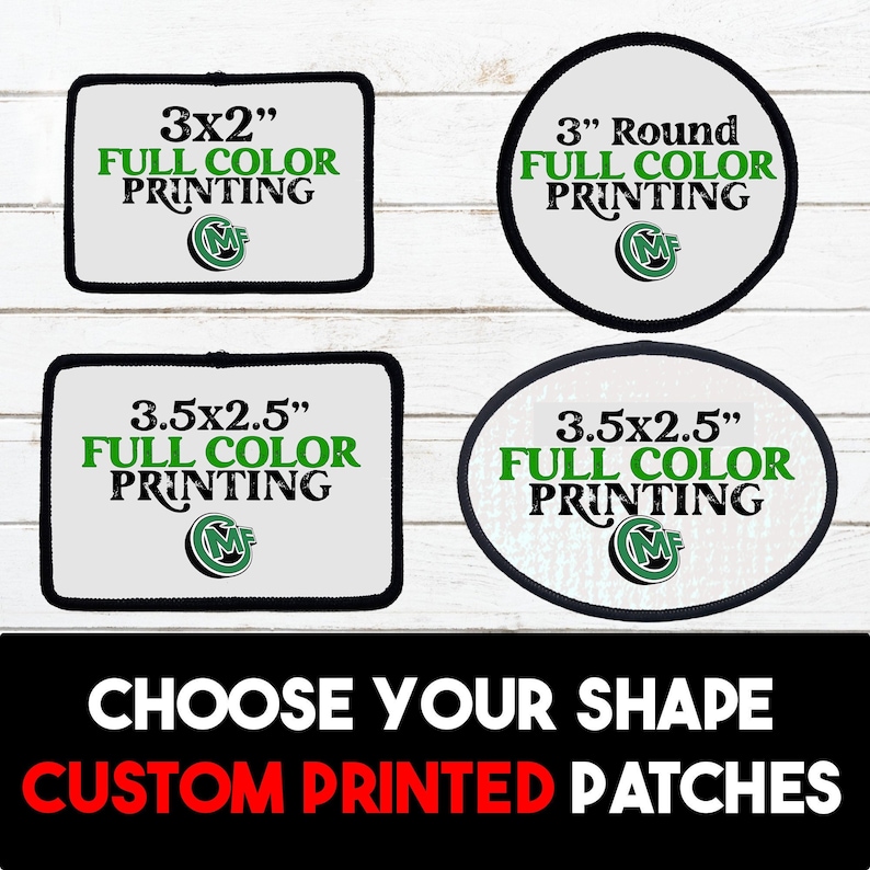 Custom Iron on Patches Choose Your Shape Custom Made - Etsy