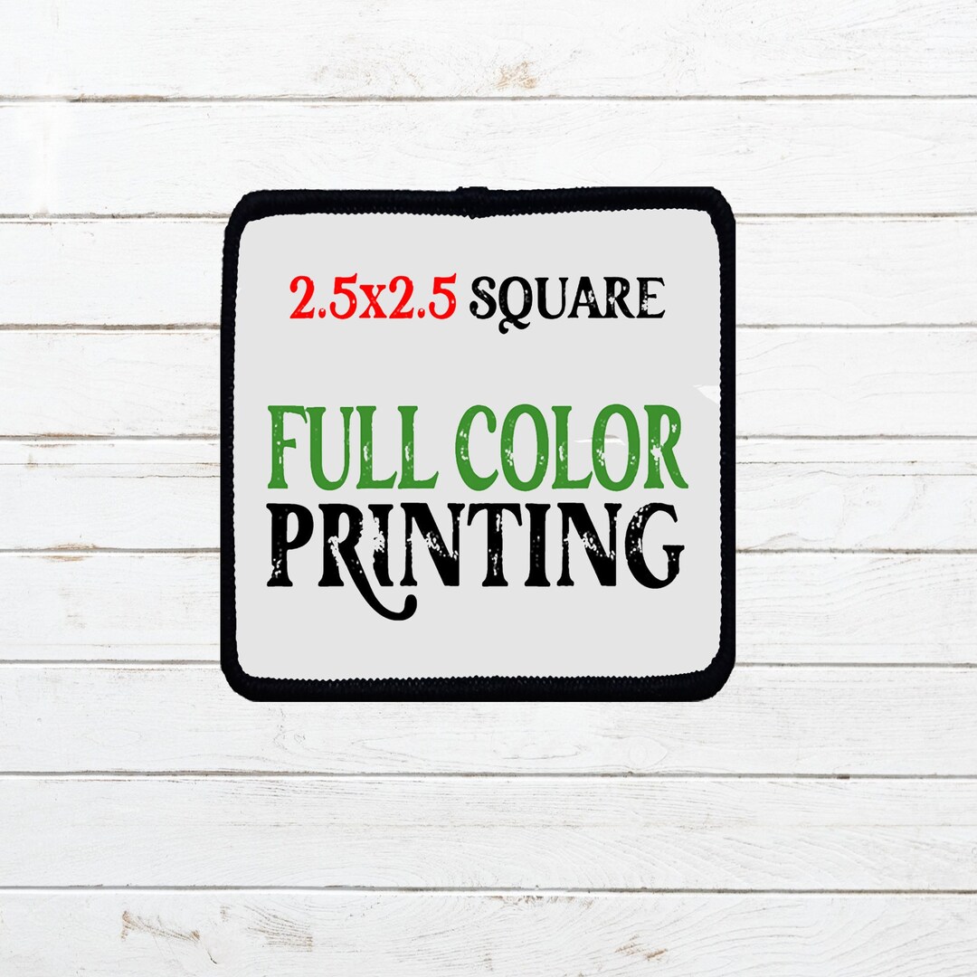 Custom Square Patches | Printed Iron-on Patches With Black Border ...