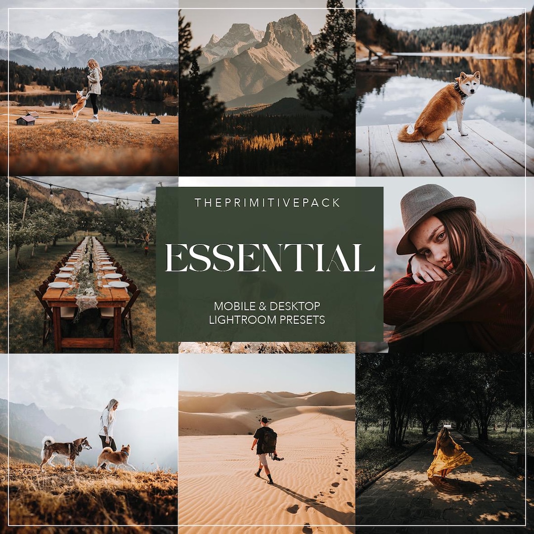Essential - Lightroom Presets - Theprimitivepack - Etsy