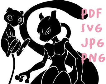 Mew Mew Svg - Etsy UK