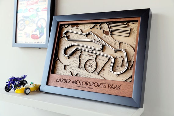 Barber Motorsports Park 3D Wood Track Map Wall Art | Etsy