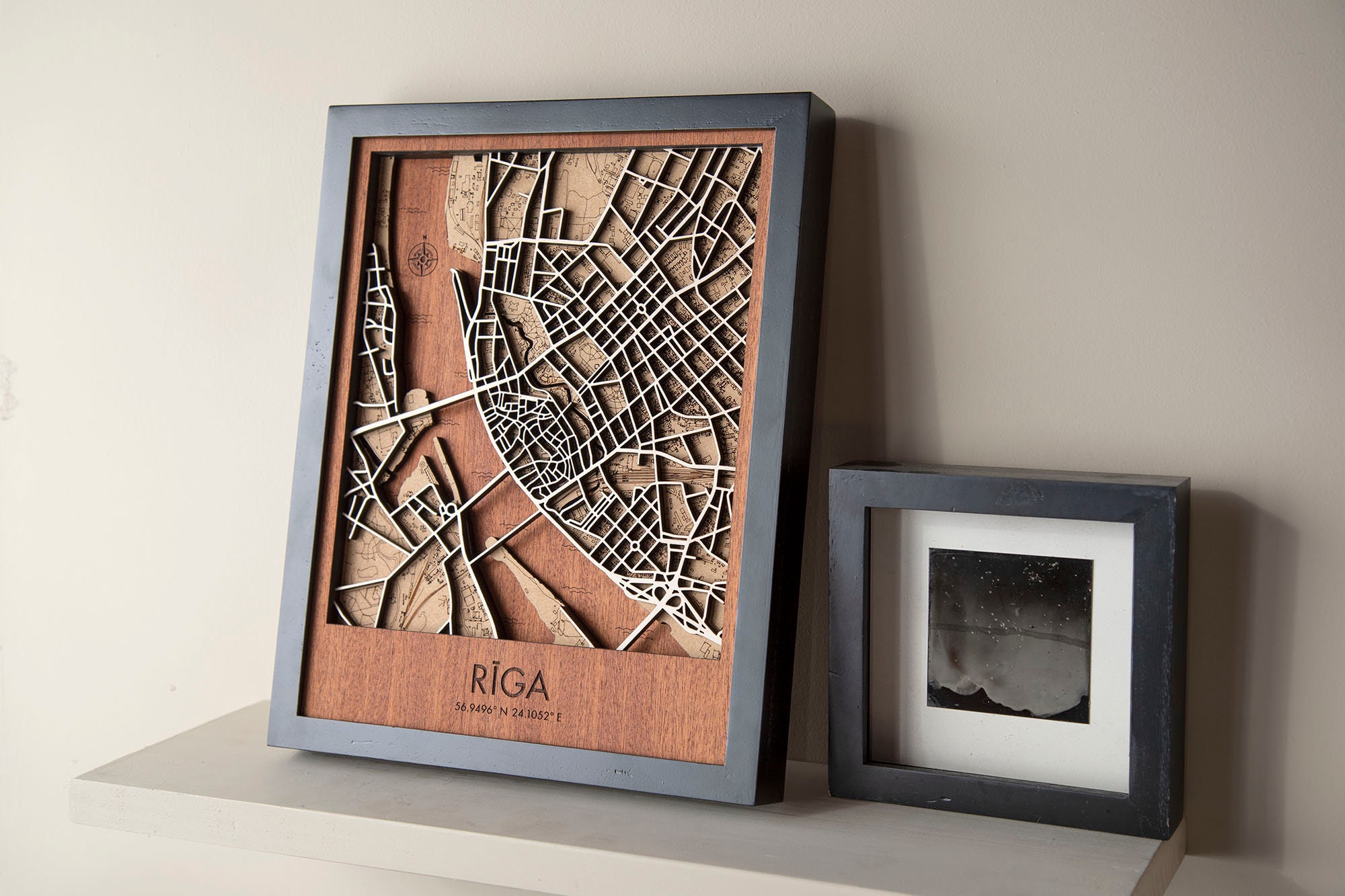 Riga Latvia Layered 3D Map Lasercut City Wood Wall Decor - Etsy