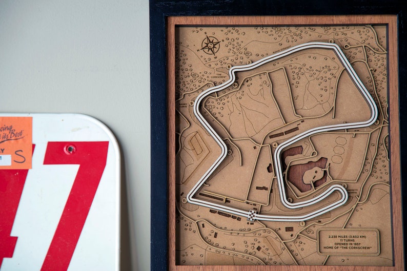 Laguna Seca Raceway 3D Wood Track Map Wall Art Customizable - Etsy