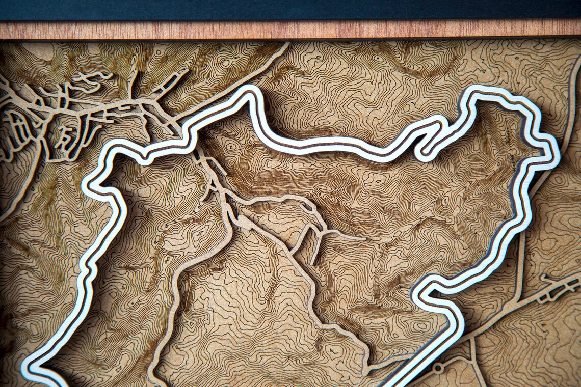 Nurburgring 3D Wood Track Map Wall Art Customizable - Etsy