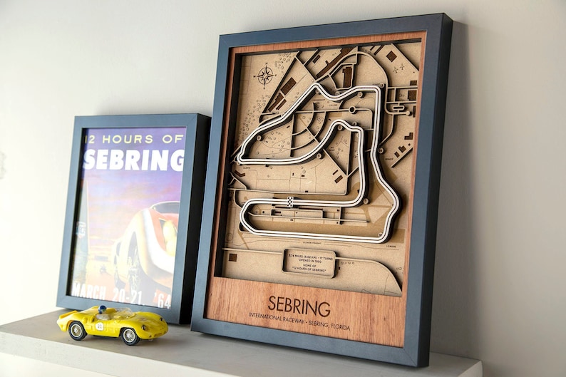 Sebring International Raceway 3D Wood Track Map Wall Art - Etsy