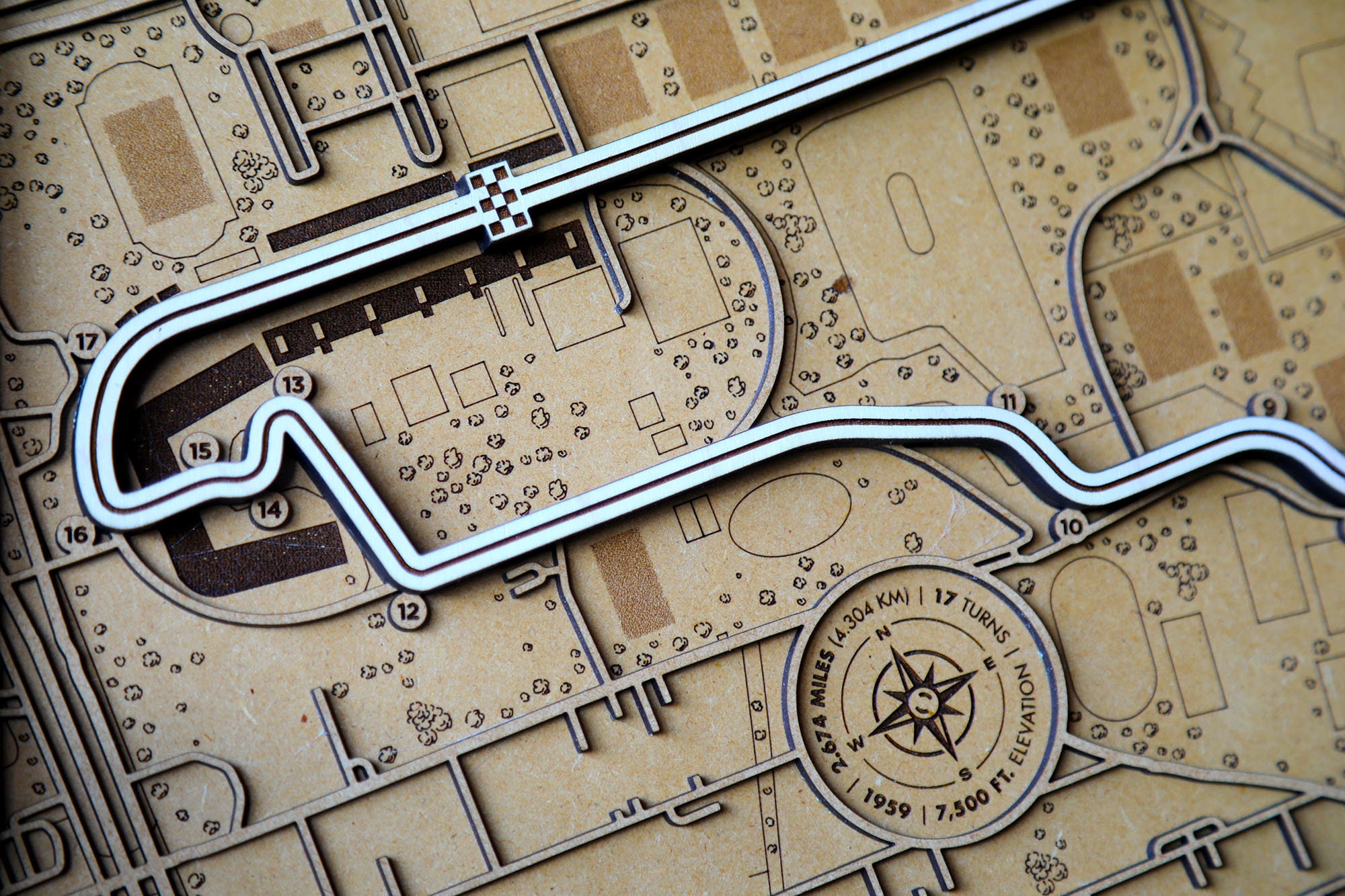 Hermanos Rodriguez 3D Wood Track Map Formula 1 F1 Wall Art Customizable ...