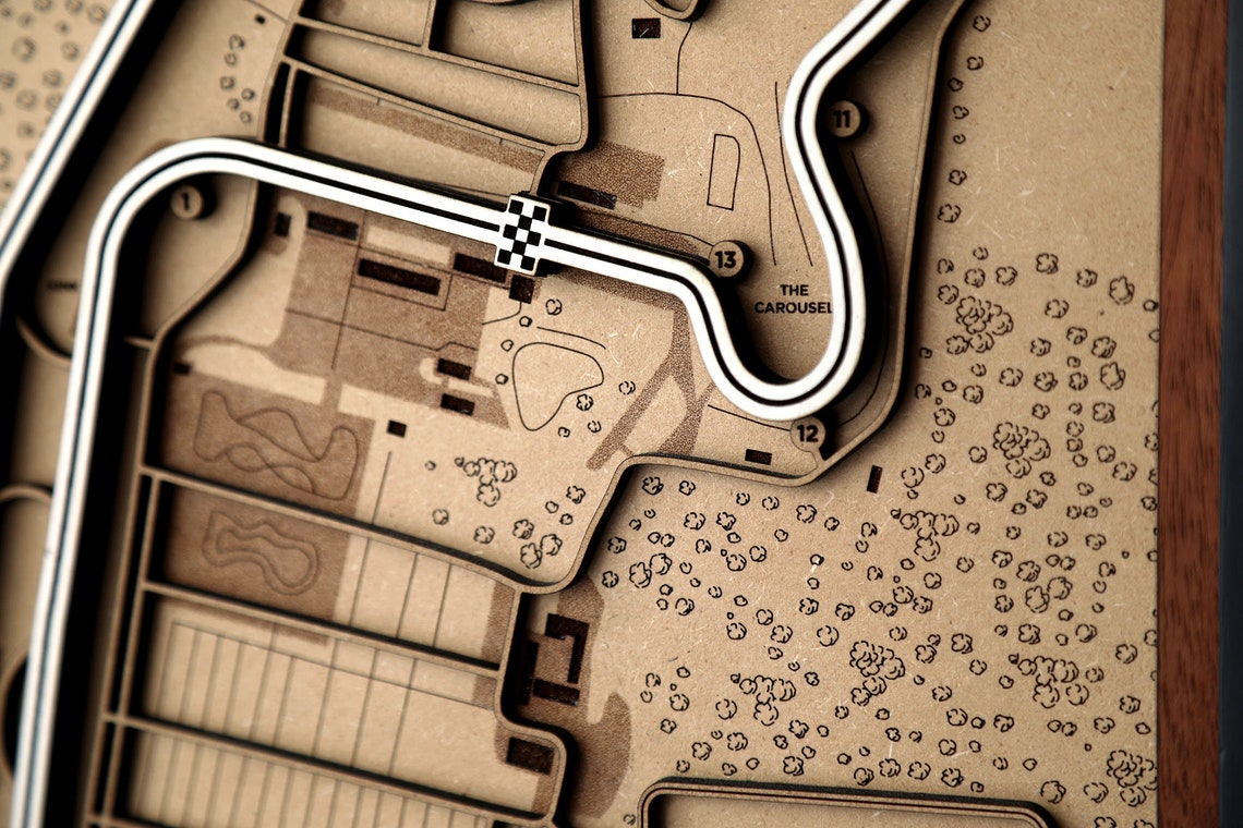 Mid-ohio Sports Car Course 3D Track Map Wall Art Customizable - Etsy