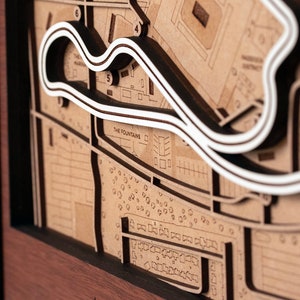 Miami Grand Prix 3D Wood Track Map Formula 1 F1 Wall Art Customizable ...