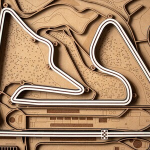 Bahrain Grand Prix 3D Wood Track Map Formula 1 F1 Wall Art Customizable ...