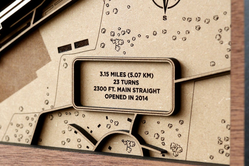 National Corvette Museum 3D Wood Track Map Motorsports Park - Etsy