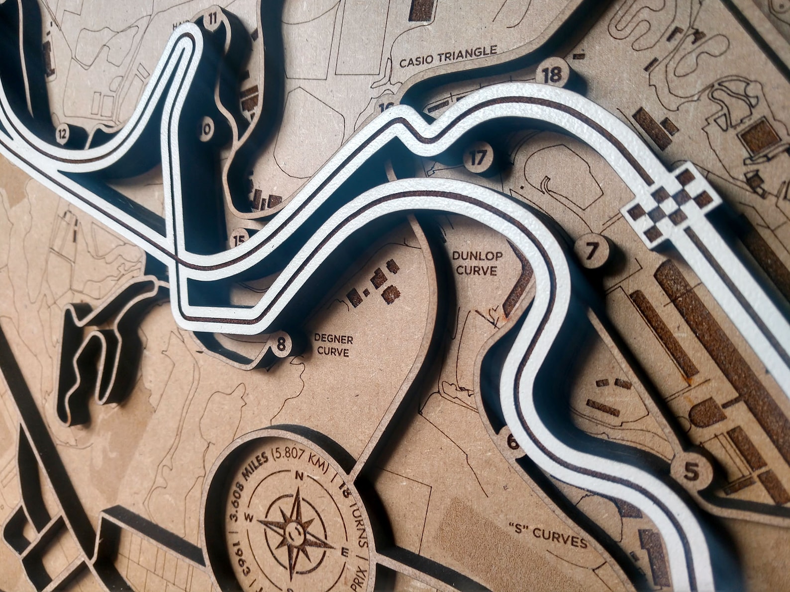 Suzuka 3D Wood Track Map Formula 1 F1 Wall Art Customizable - Etsy