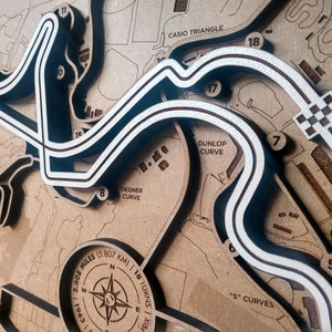 Suzuka 3D Wood Track Map Formula 1 F1 Wall Art Customizable - Etsy
