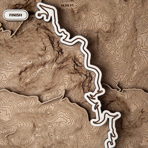 Pikes Peak International Hill Climb 3D Wood Race Course Map Wall Art ...