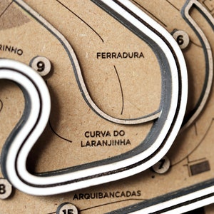 Interlagos 3D Wood Track Map Formula 1 F1 Wall Art Customizable - Etsy