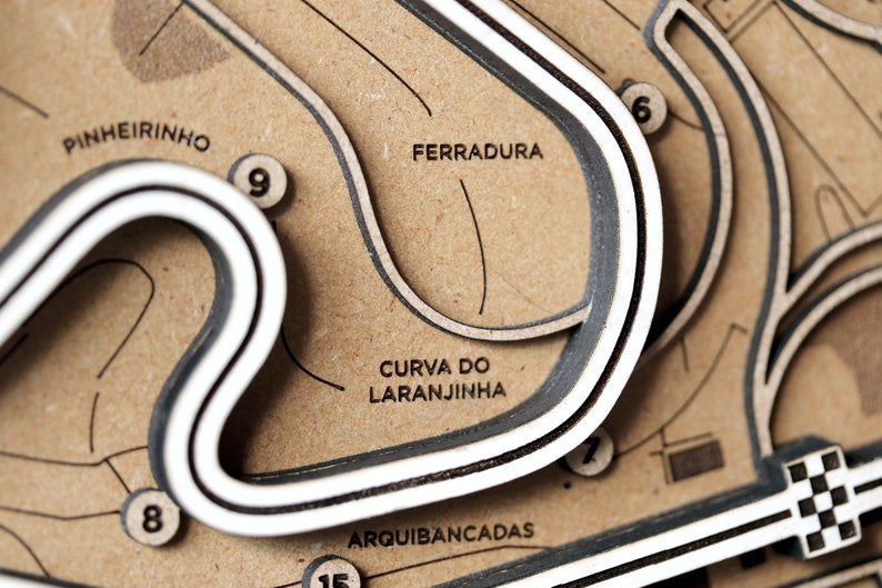 Interlagos 3D Wood Track Map Formula 1 F1 Wall Art - Etsy
