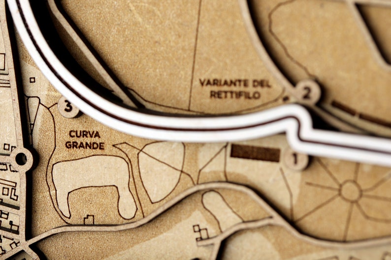 Monza 3D Wood Track Map Formula 1 F1 Wall Art Customizable - Etsy