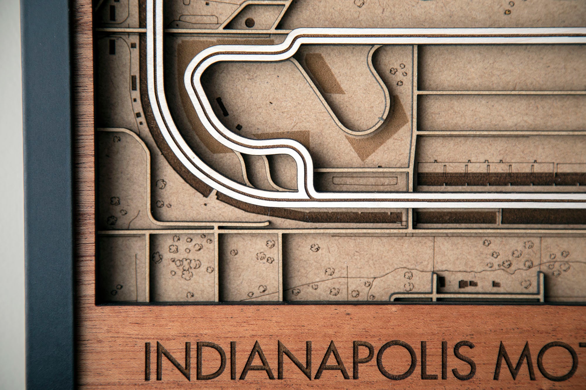 Indianapolis Motor Speedway 3D Wood Track Map Wall Art Customizable - Etsy