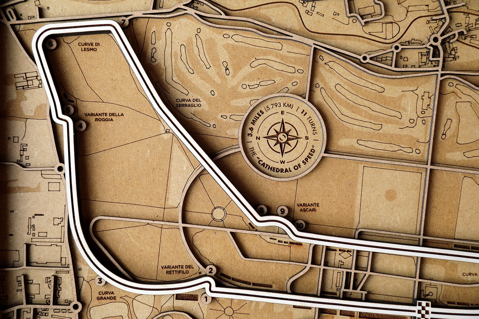 Monza 3D Wood Track Map Formula 1 F1 Wall Art Customizable - Etsy