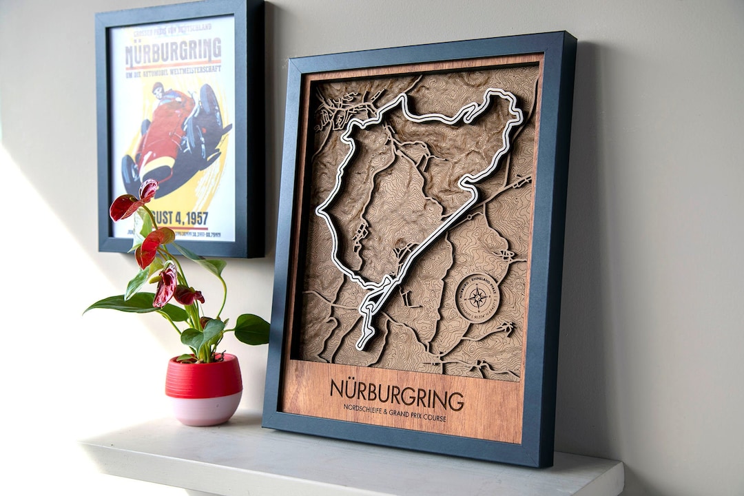 Nurburgring 3D Wood Track Map Wall Art Customizable - Etsy