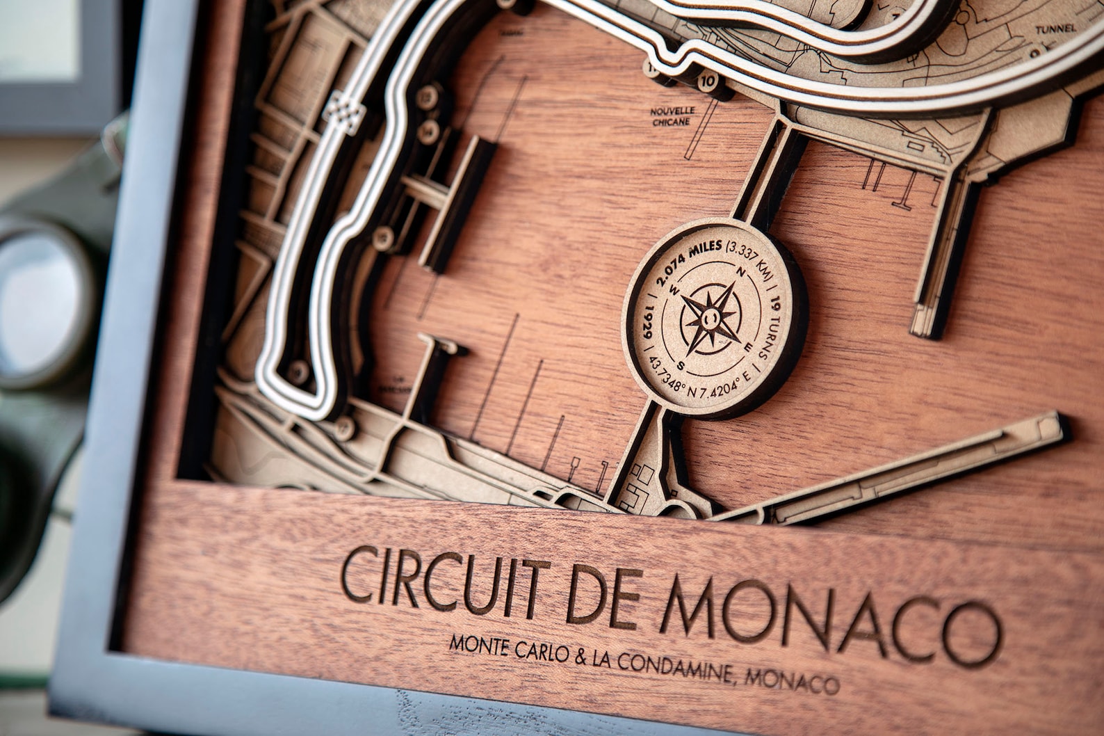 Circuit De Monaco 3D Wood Track Map F1 Wall Art Customizable - Etsy
