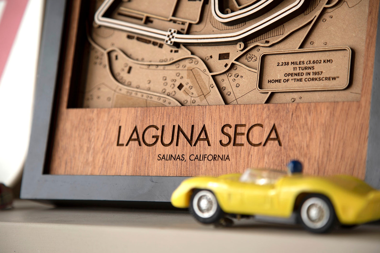 Laguna Seca Raceway 3D Wood Track Map Wall Art Customizable - Etsy
