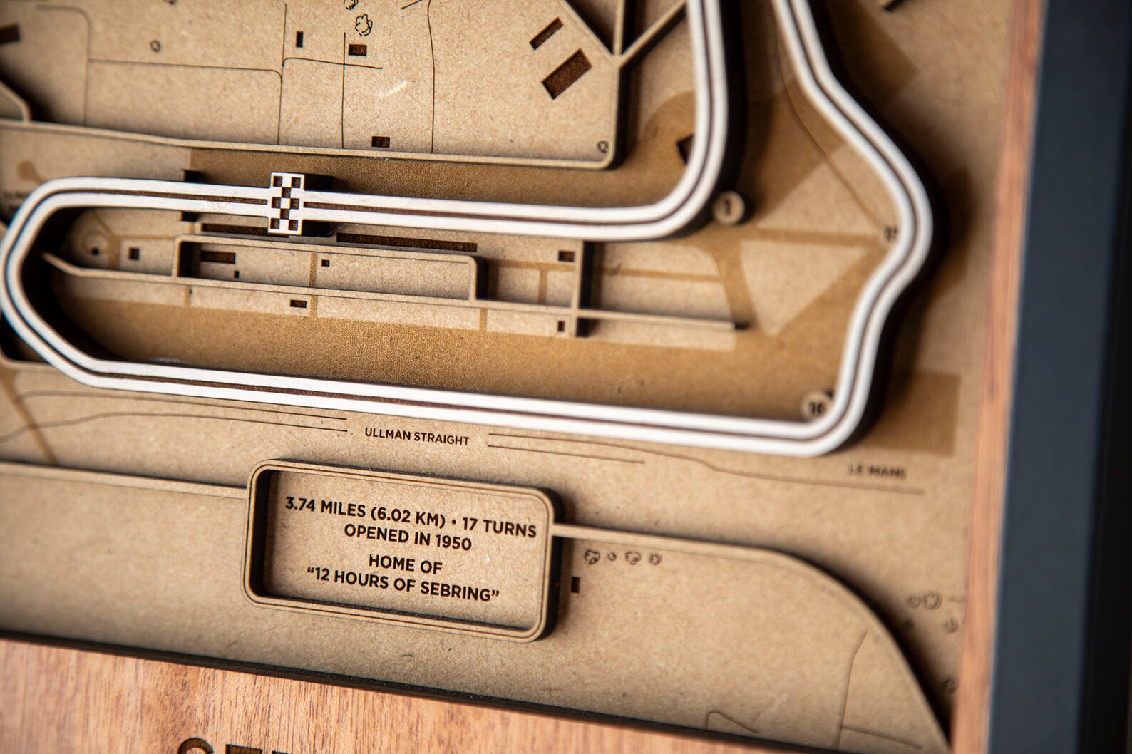 Sebring International Raceway 3D Wood Track Map Wall Art Customizable ...