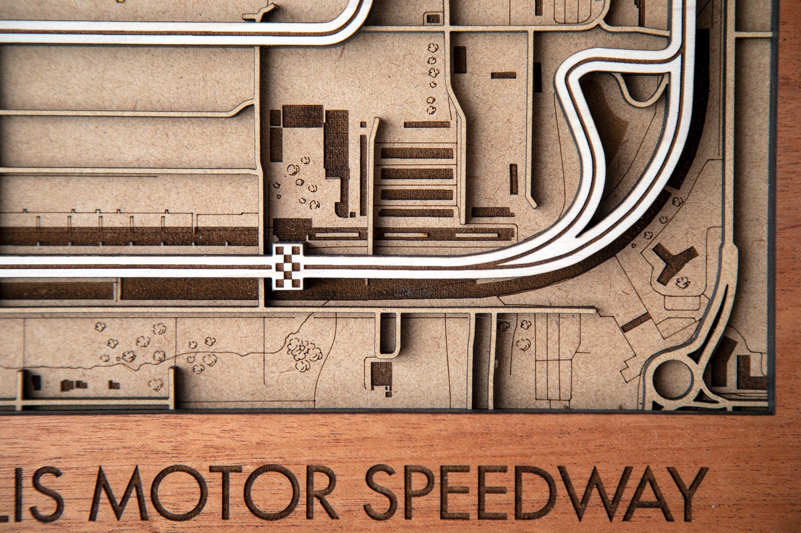 Indianapolis Motor Speedway 3D Wood Track Map Wall Art Customizable - Etsy