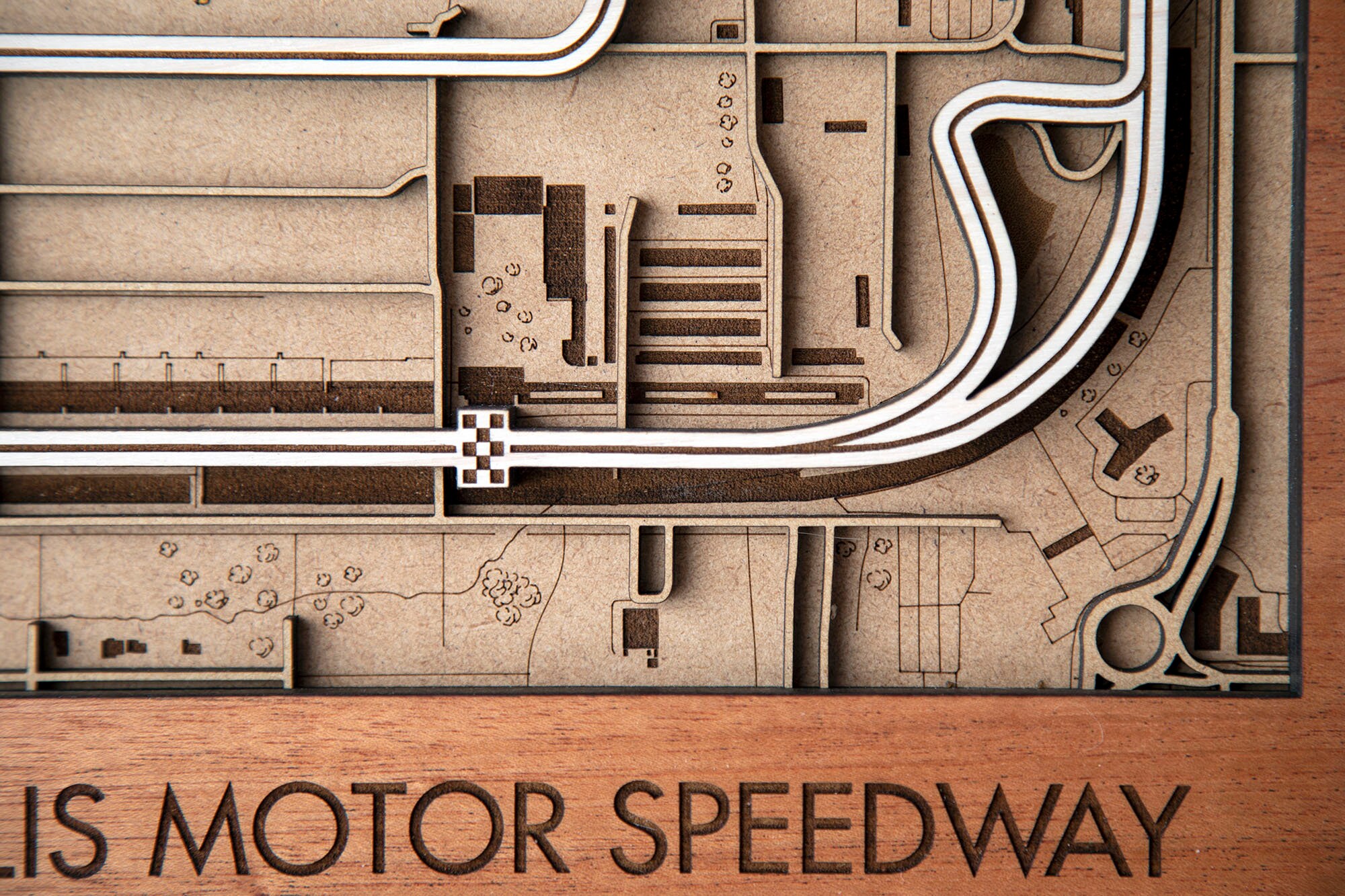 Indianapolis Motor Speedway 3D Wood Track Map Wall Art Customizable - Etsy