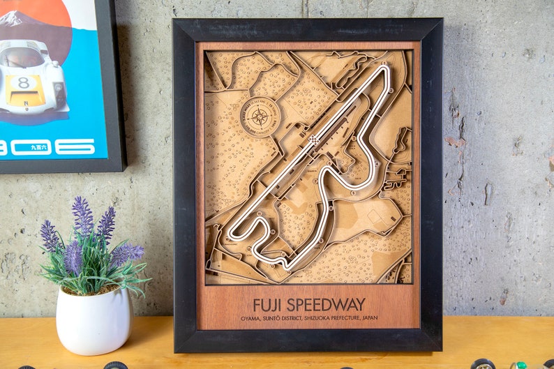 Fuji Speedway 3D Wood Track Map Formula 1 F1 Wall Art Customizable - Etsy