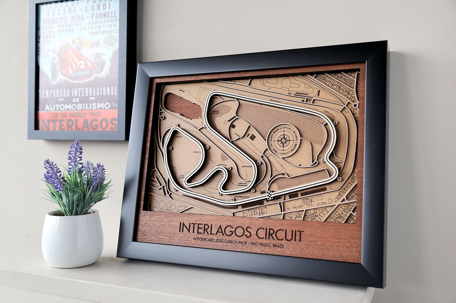 Interlagos 3D Wood Track Map Formula 1 F1 Wall Art Customizable - Etsy UK