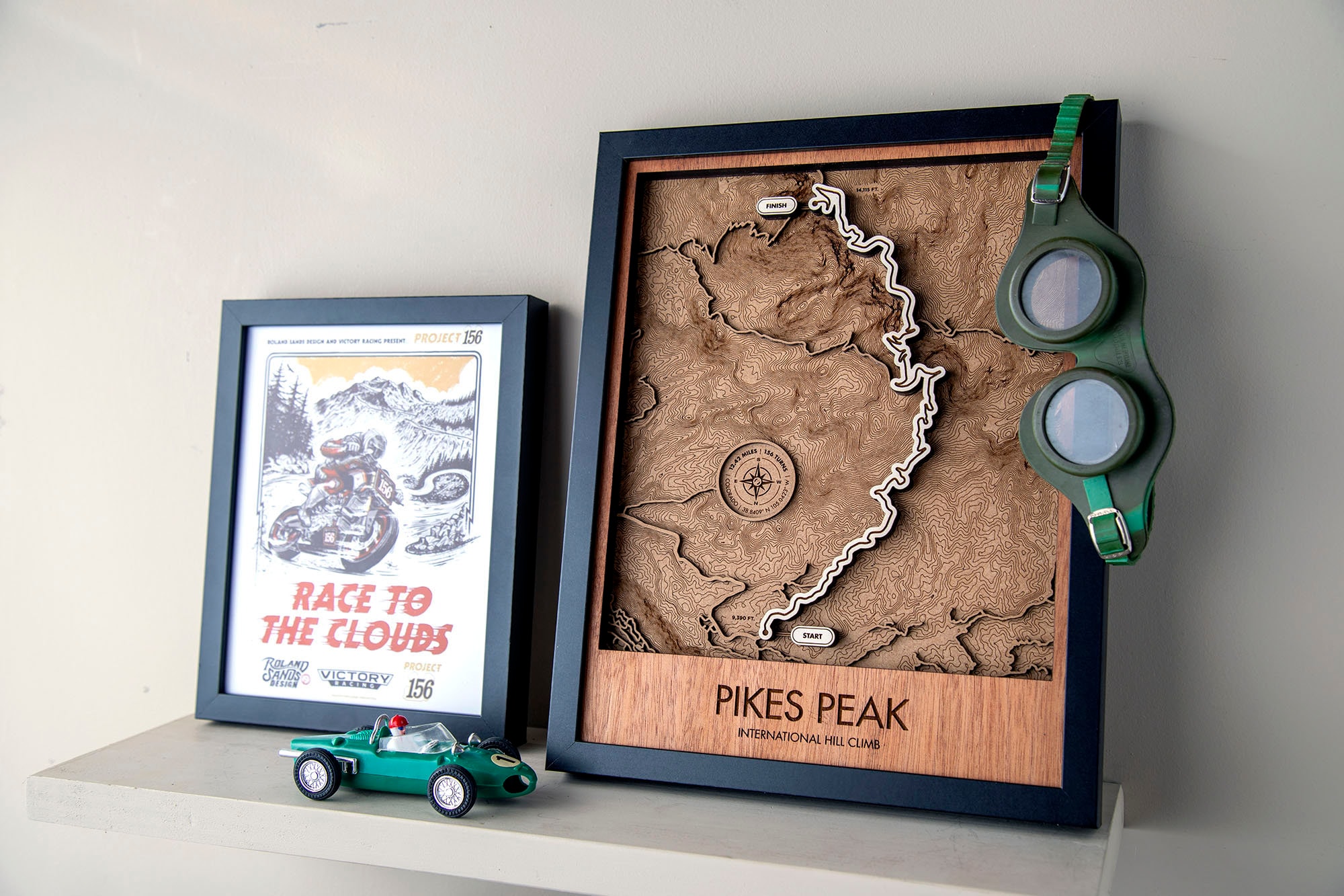 Pikes Peak International Hill Climb 3D Wood Race Course Map Wall Art ...