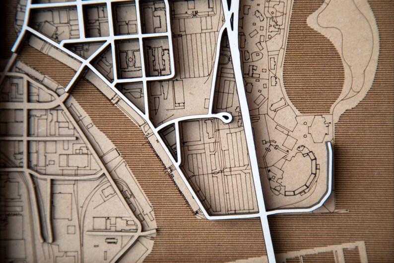 Milwaukee Neighborhoods Historic Third Ward Layered Wooden Map | Etsy