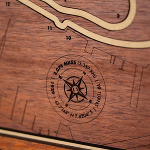 Circuit De Monaco F1 Shadow Box Map 8x10 Layered Wood Framed W/glass ...