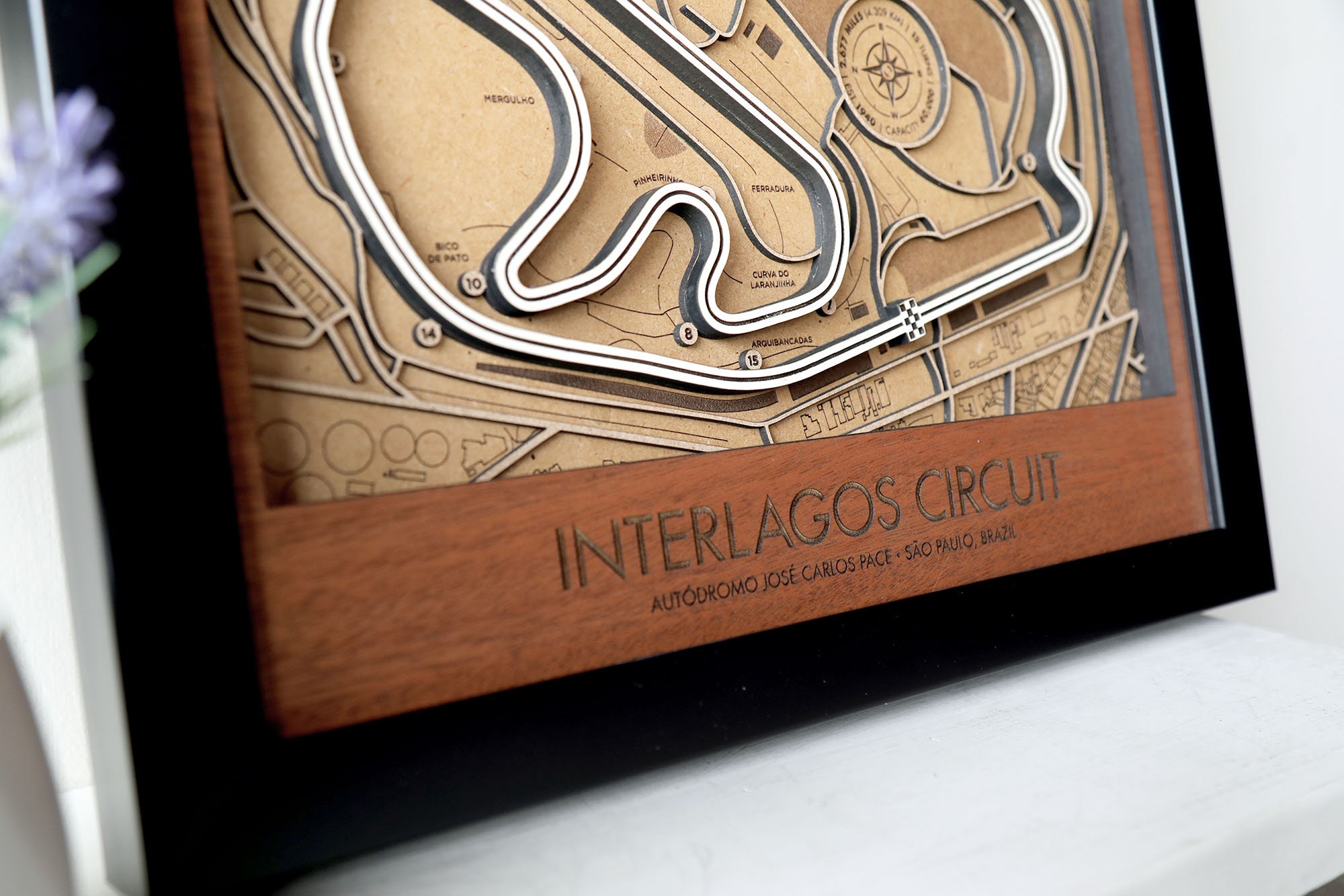 Interlagos 3D Wood Track Map Formula 1 F1 Wall Art Customizable - Etsy