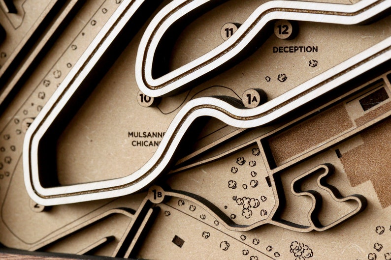 National Corvette Museum 3D Wood Track Map Motorsports Park - Etsy