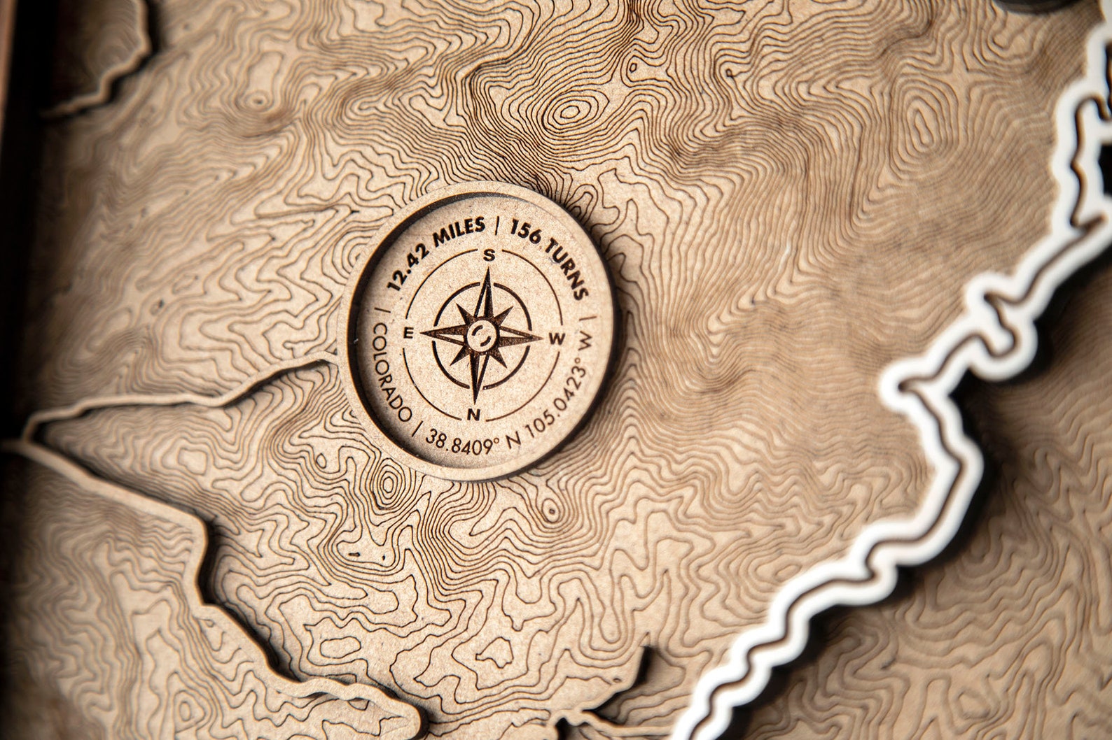 Pikes Peak International Hill Climb 3D Wood Race Course Map Wall Art ...
