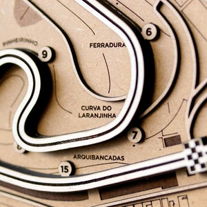 Interlagos 3D Wood Track Map Formula 1 F1 Wall Art Customizable - Etsy