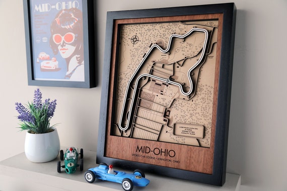 Mid-ohio Sports Car Course 3D Track Map Wall Art Customizable - Etsy