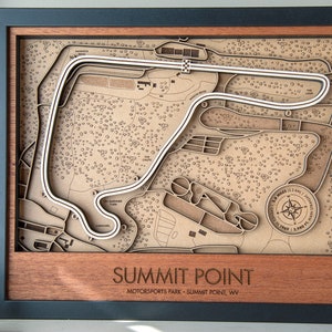 Summit Point Motorsports Park 3D Wood Track Map Wall Art Customizable ...