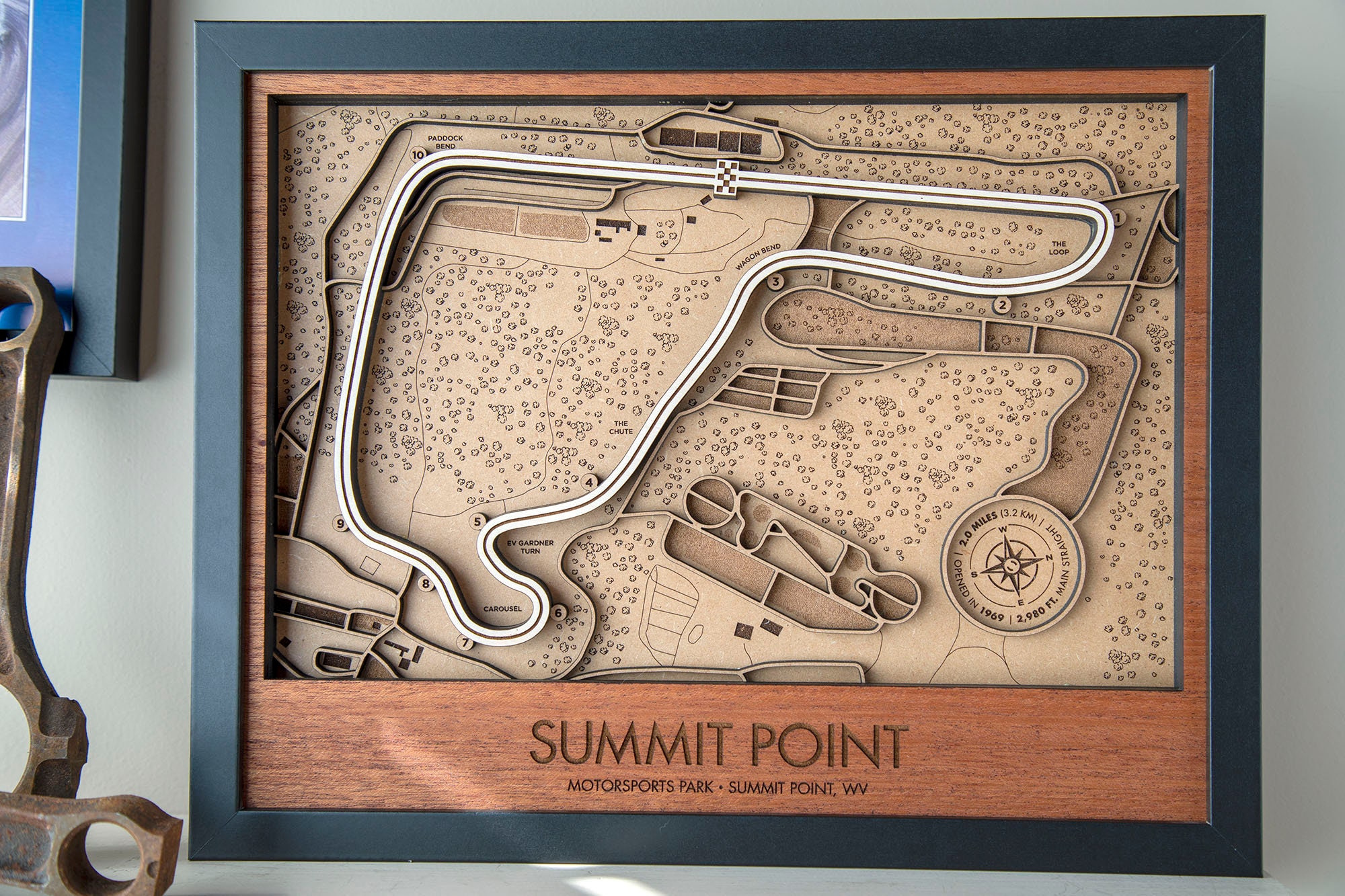 Summit Point Motorsports Park 3D Wood Track Map Wall Art - Etsy