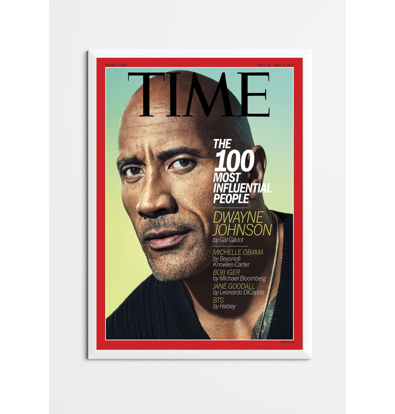 Dwayne Johnson Magazine Cover Dwayne Johnson Time | Etsy