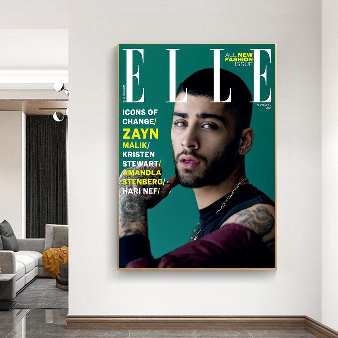 Zayn Malik Magazine Cover Elle Magazine Cover Posterbazaar - Etsy