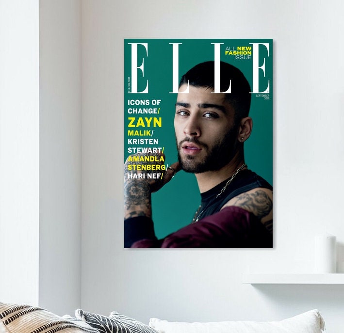 Zayn Malik Magazine Cover Elle Magazine Cover Posterbazaar - Etsy