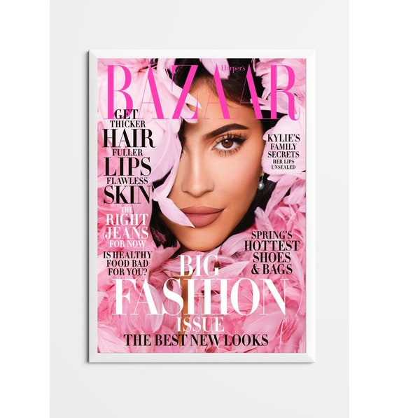 Kylie Jenner Magazine Cover Bazaar Magazine Cover | Etsy